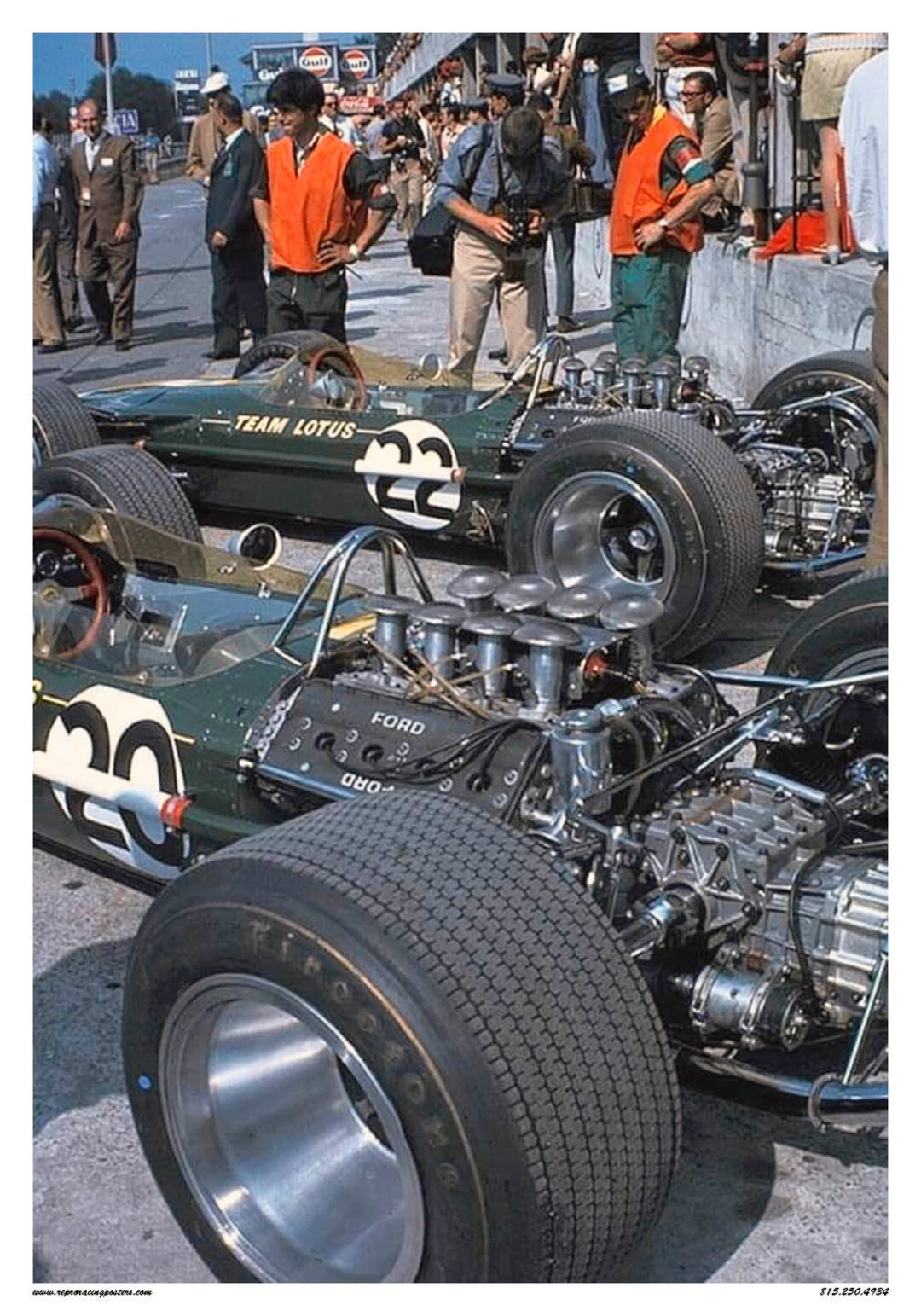 Vintage Reproduction Racing Poster Team Ford Lotus - Etsy