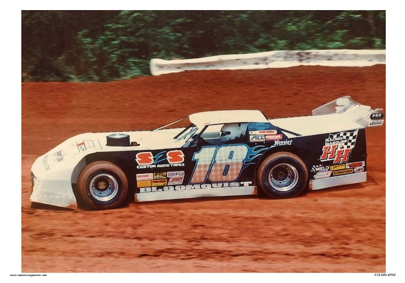 Vintage Reproduction Racing Poster Scott Bloomquist 18 Dirt Late Model ...