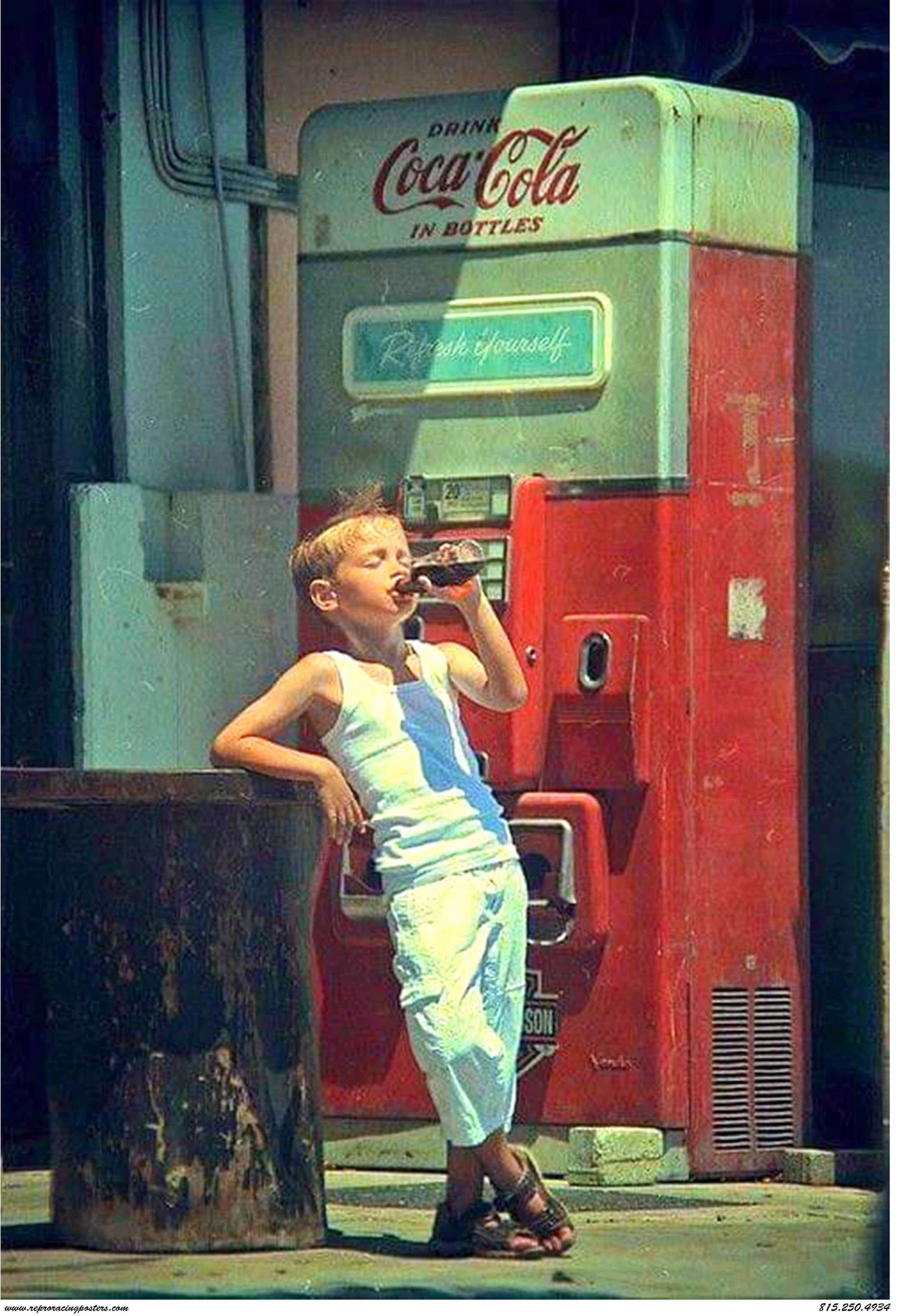 Vintage Reproduction Poster Coca Cola Kid - Etsy