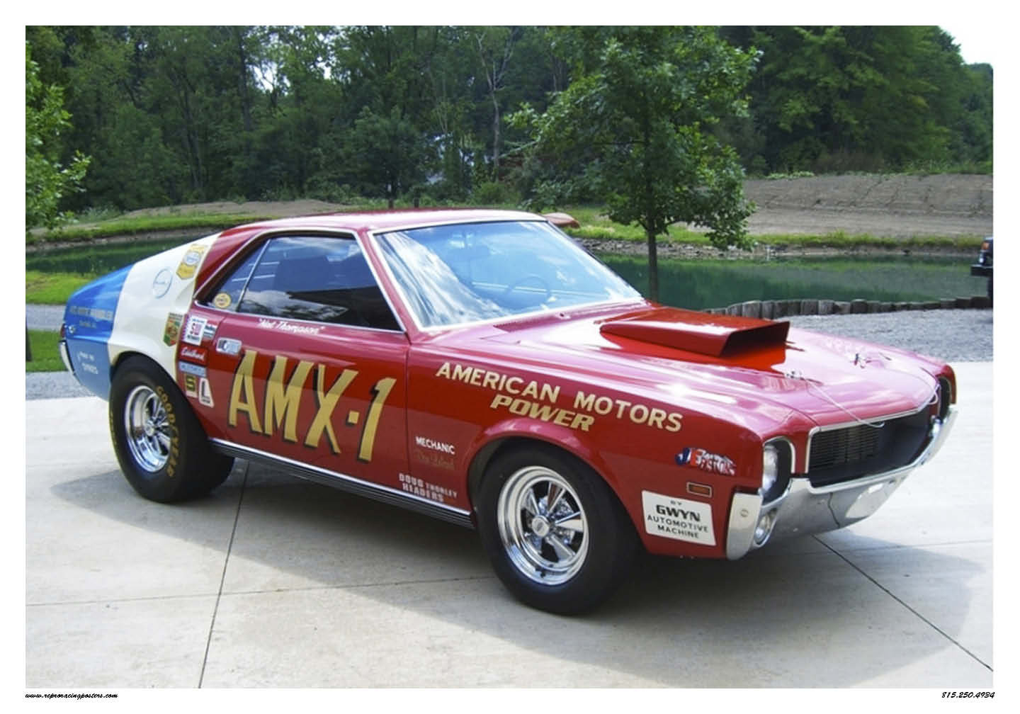 Vintage Reproduction Racing Poster AMX 1 Super Stock Drag Car - Etsy