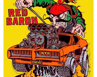 Red Baron Poster - Etsy