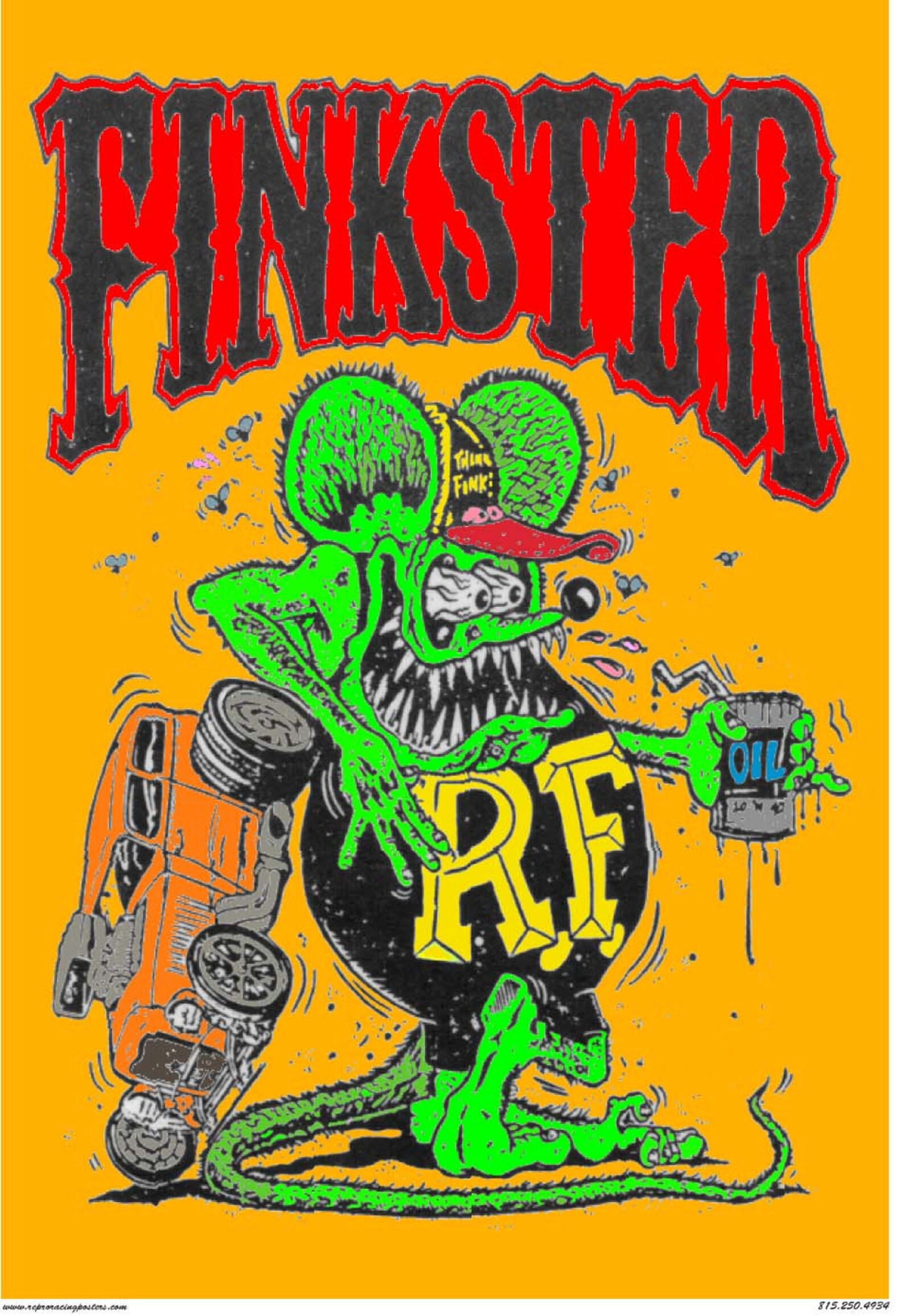Vintage Reproduction Racing Poster Rat Fink Finkster - Etsy Vintage Reproduction Racing Poster Rat Fink Finkster - Etsy