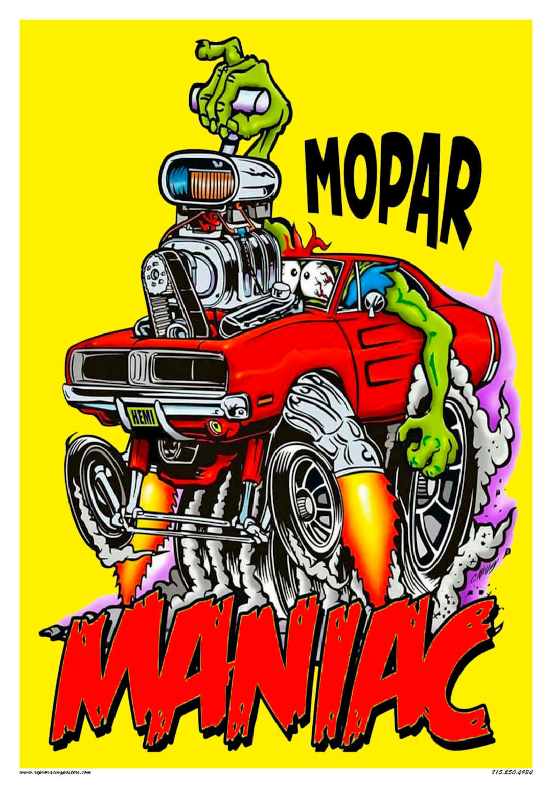 Vintage Reproduction Racing Poster Mopar Maniac Crazy Garage Art - Etsy