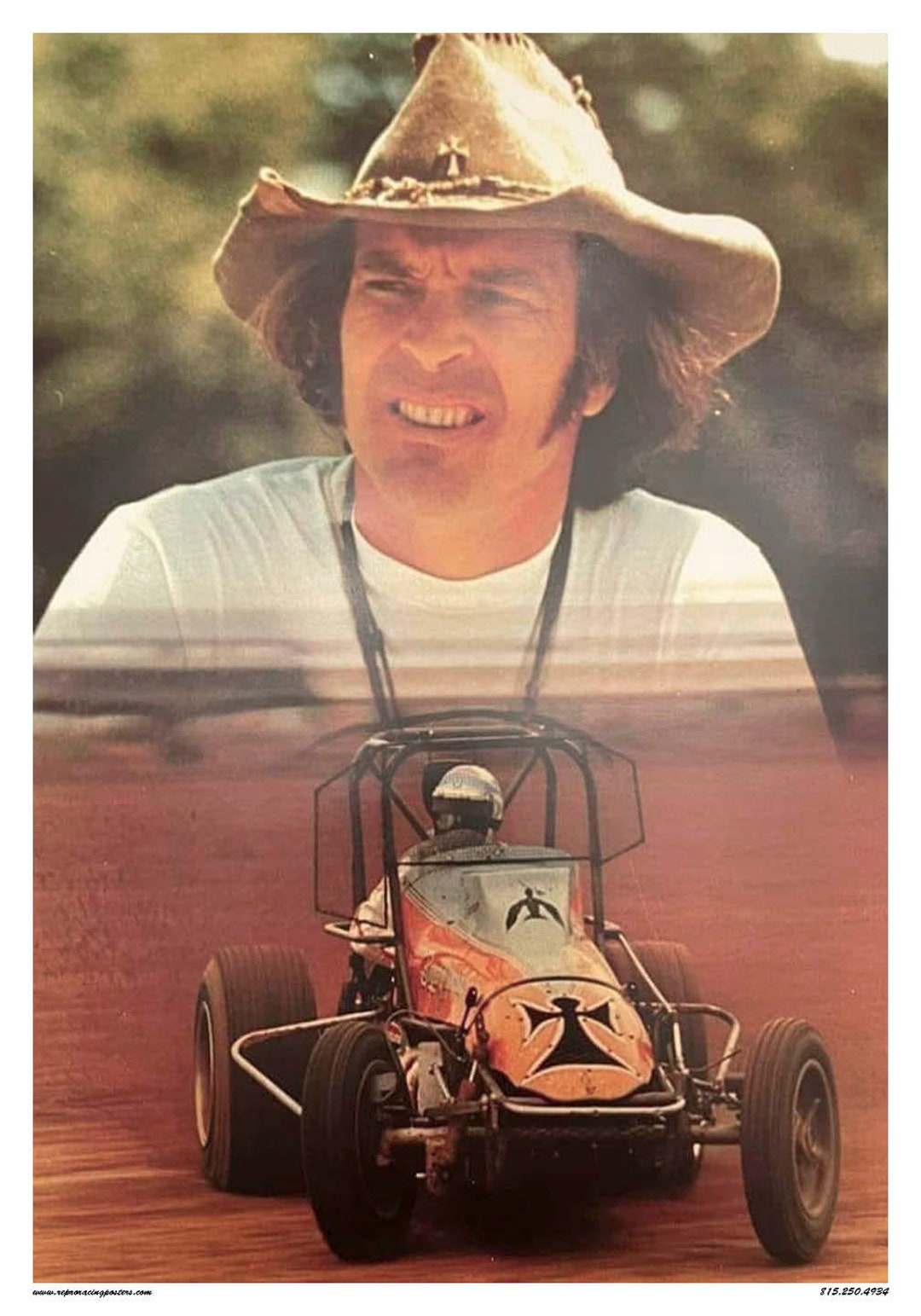 Vintage Reproduction Racing Poster Jan Opperman Bogar Sprint Car ...