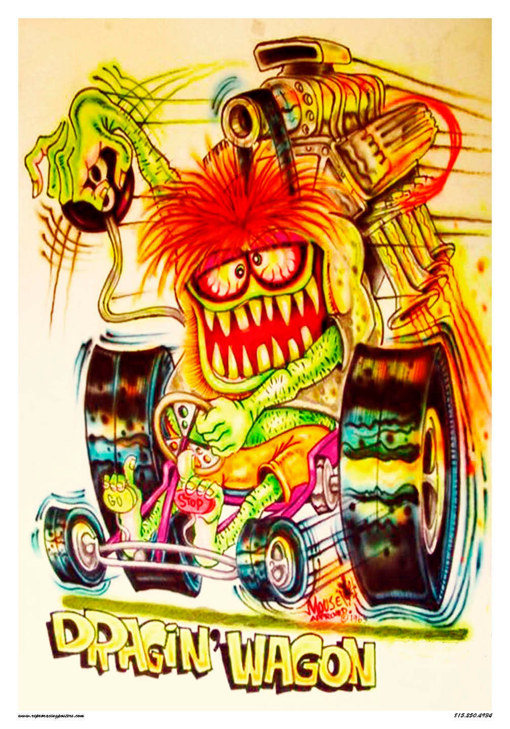 Vintage Reproduction Racing Poster Mouse Dragin Wagon Go Kart - Etsy