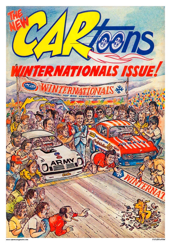 Vintage Reproduction Racing Poster Cartoons Winter Nationals - Etsy