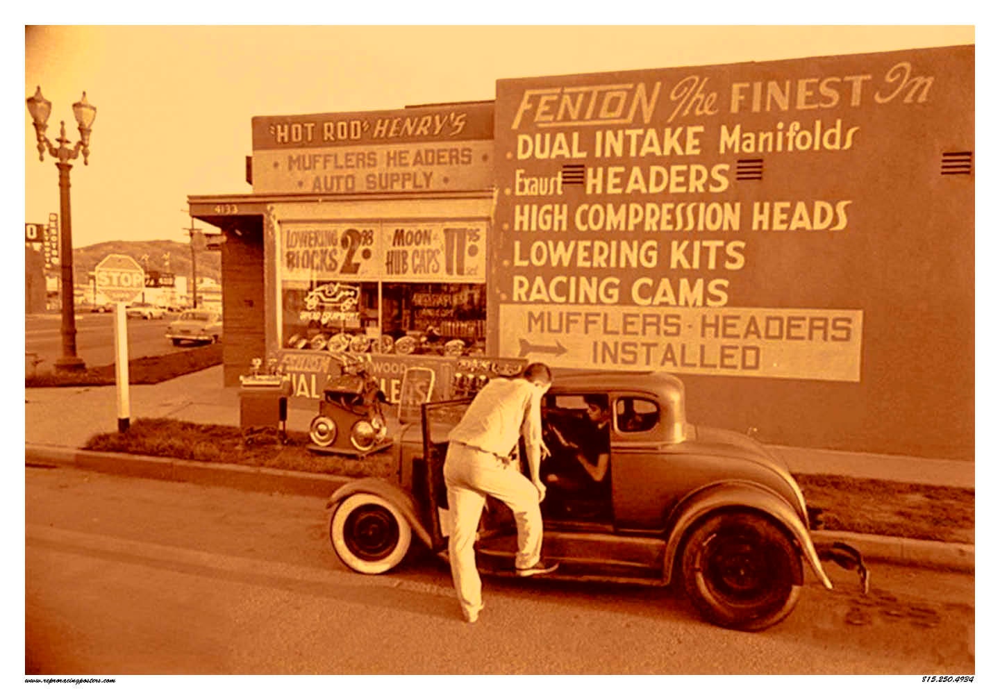Vintage Reproduction Racing Poster Hot Rod Henrys Speed Shop - Etsy