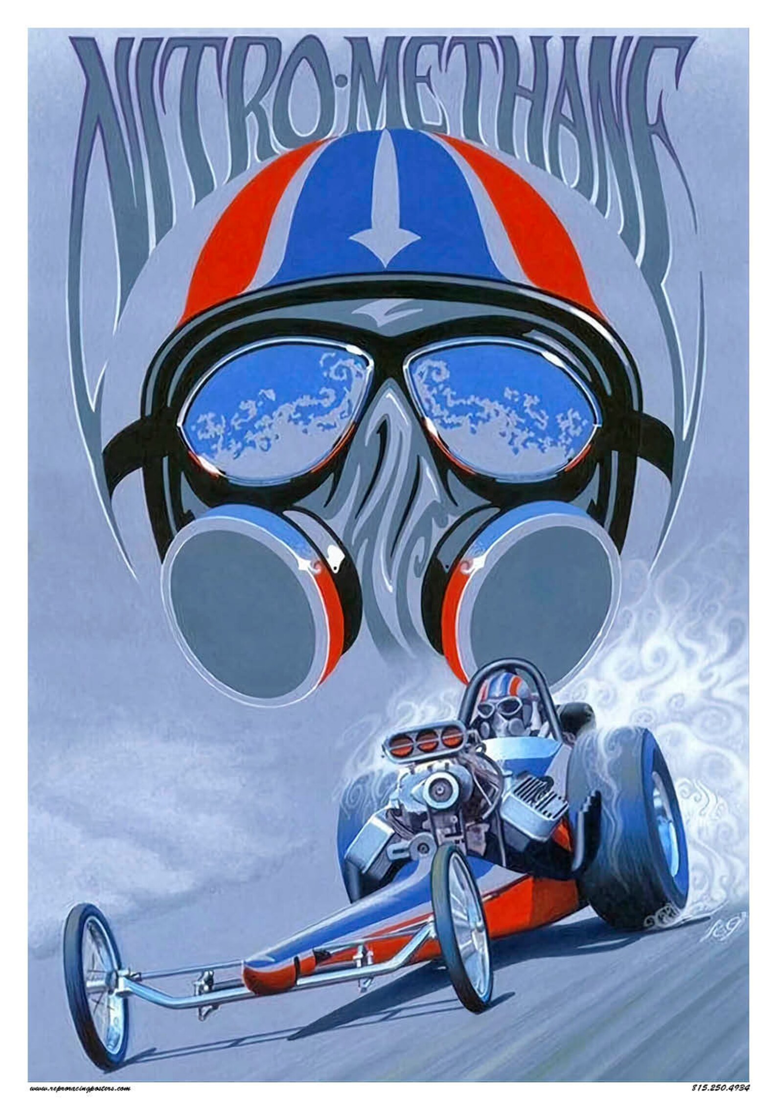 Vintage Reproduction Racing Poster Nitromethane Digger - Etsy
