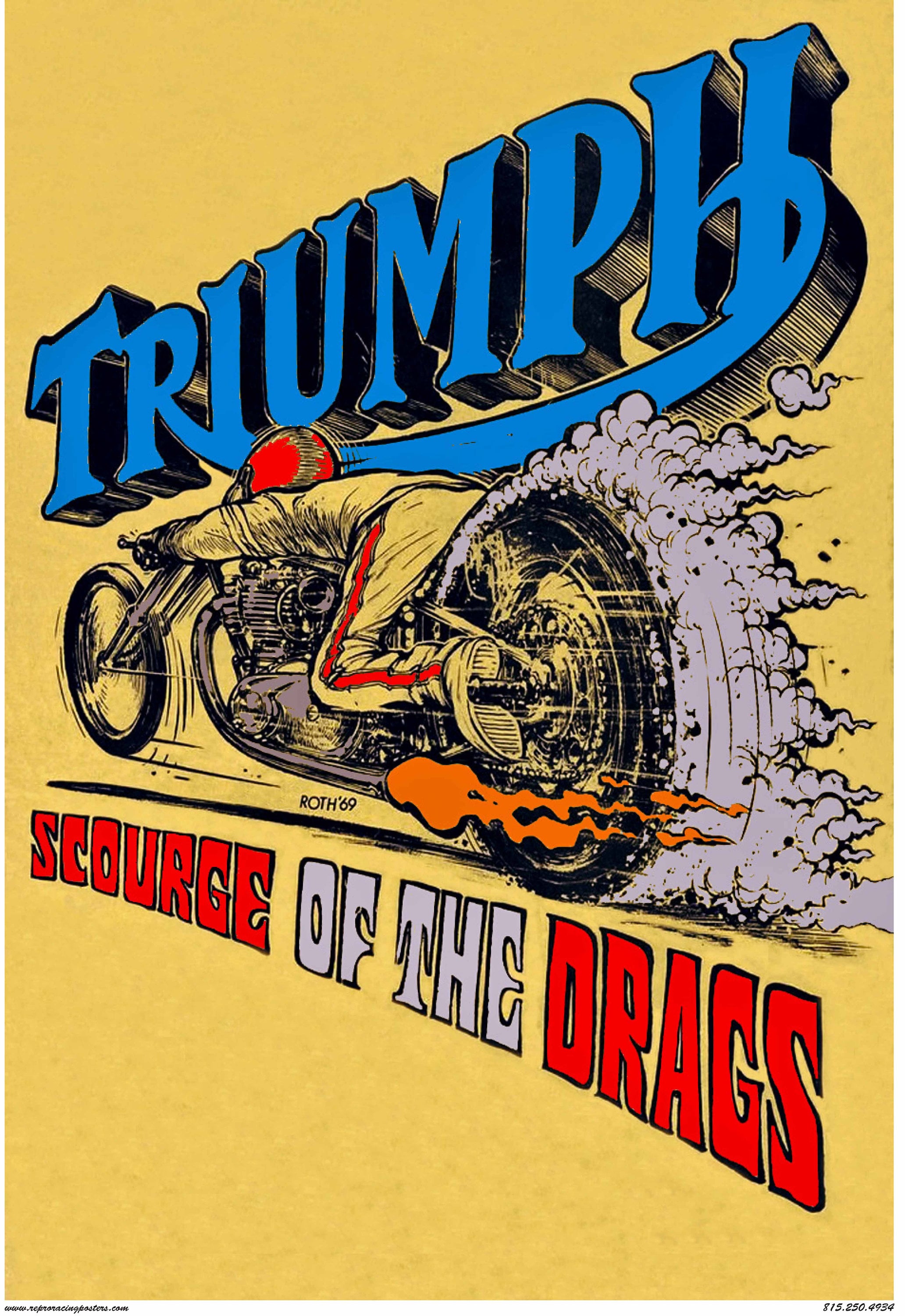 Triumph Motorcycle Posters And Signs