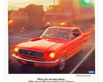 Vintage Reproduction Racing Poster Frantic Ford Mustang Drag | Etsy