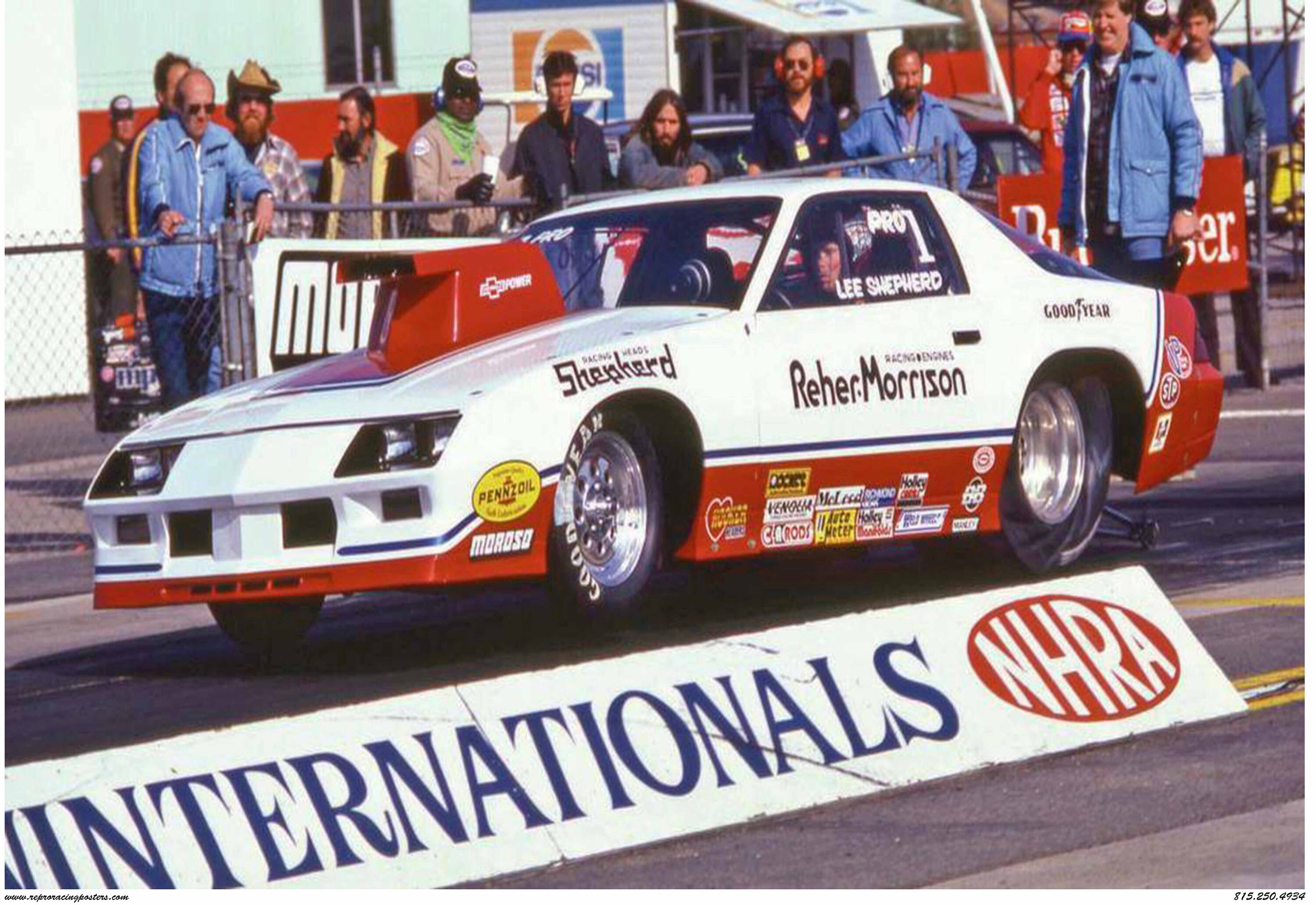 Vintage Reproduction Racing Poster Reher Morrison Pro Stock Lee ...