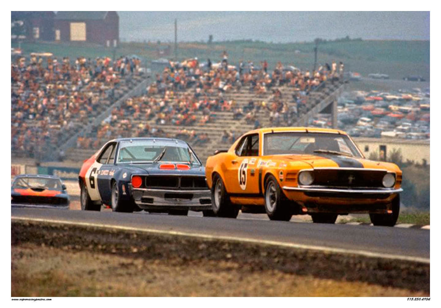 Vintage Reproduction Racing Poster Trans Am Mustang Javelin Cuda - Etsy
