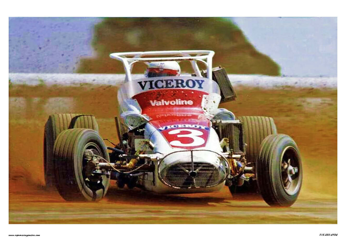 Vintage Reproduction Racing Poster Al Unser Viceroy USAC Sprint Car - Etsy