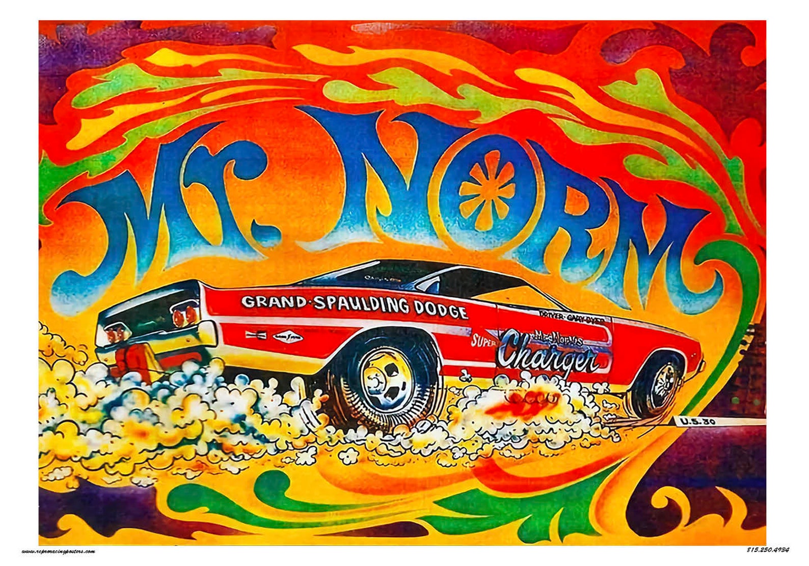Vintage Reproduction Racing Poster Mr Norms Mini Charger Cartoon - Etsy