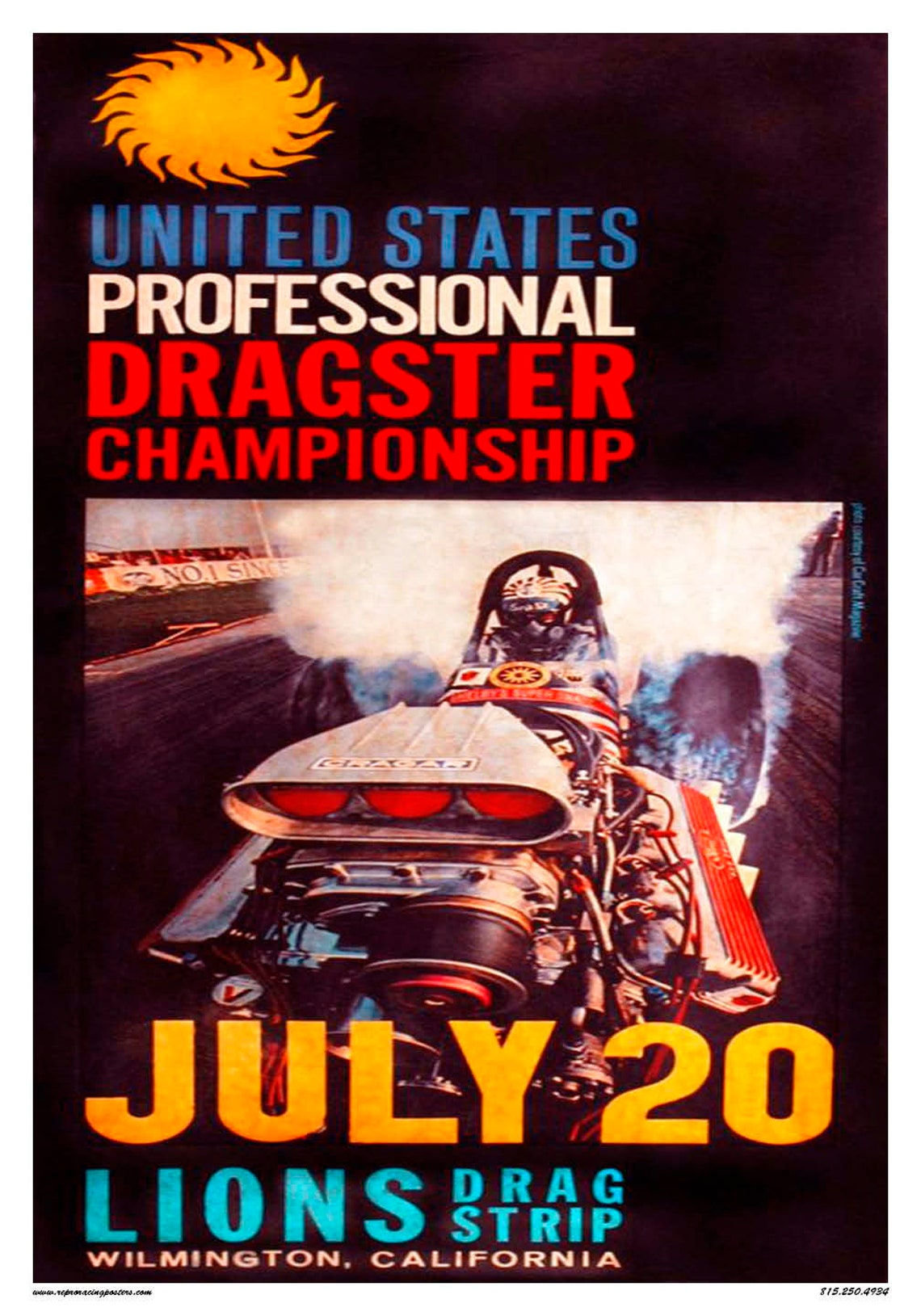 Vintage Reproduction Racing Poster Lions Drag Strip Top Fuel - Etsy