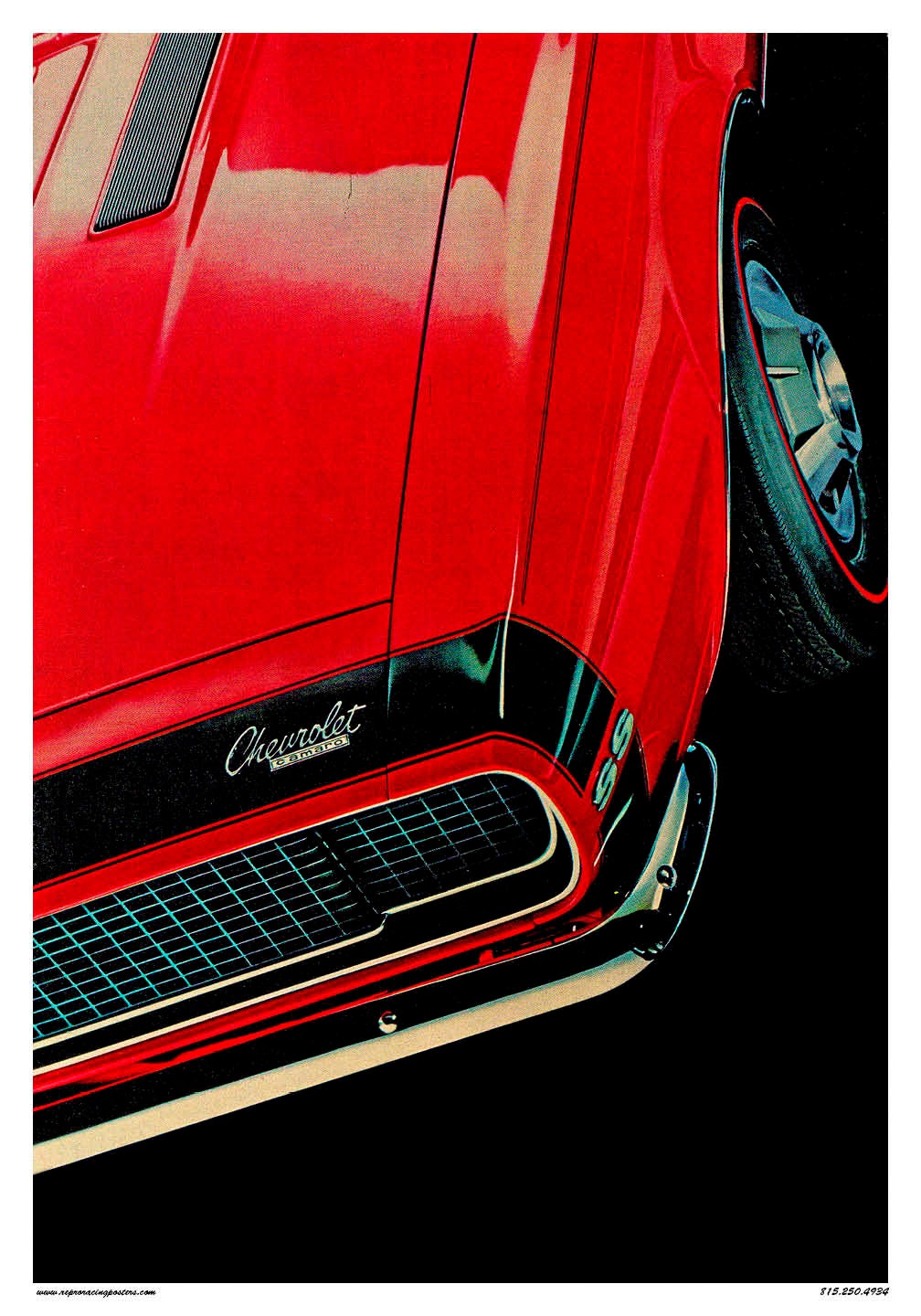 Vintage Reproduction Racing Poster Chevrolet Camaro GT Machine Muscle ...