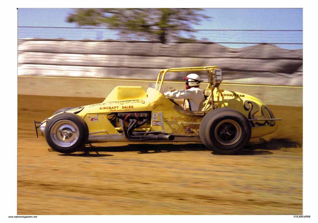 Vintage Reproduction Racing Poster George Ziggy Snider USAC Sprint Car ...