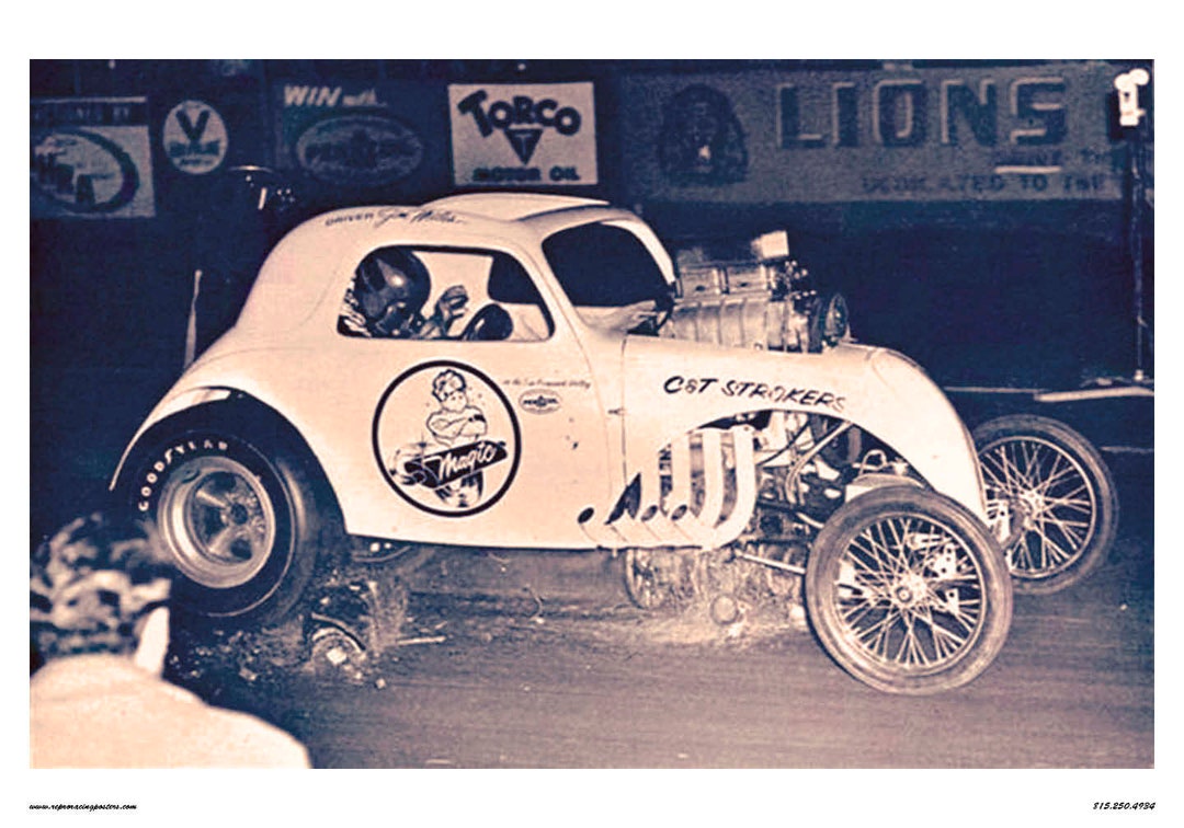 Vintage Reproduction Racing Poster Drag Racing Fiat Motor Explosion - Etsy