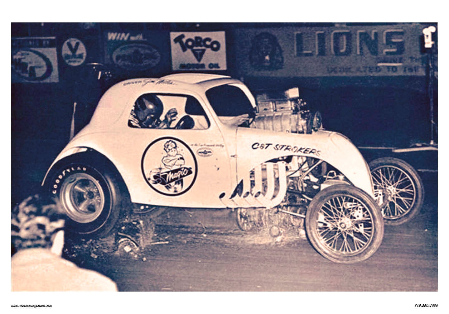 Vintage Reproduction Racing Poster Drag Racing Fiat Motor - Etsy