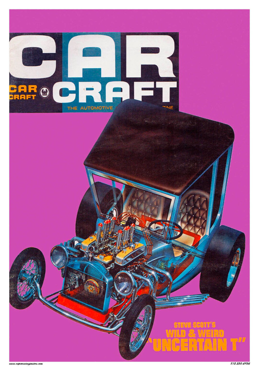 Vintage Reproduction Poster Car Craft Uncertain T Hot Rod - Etsy