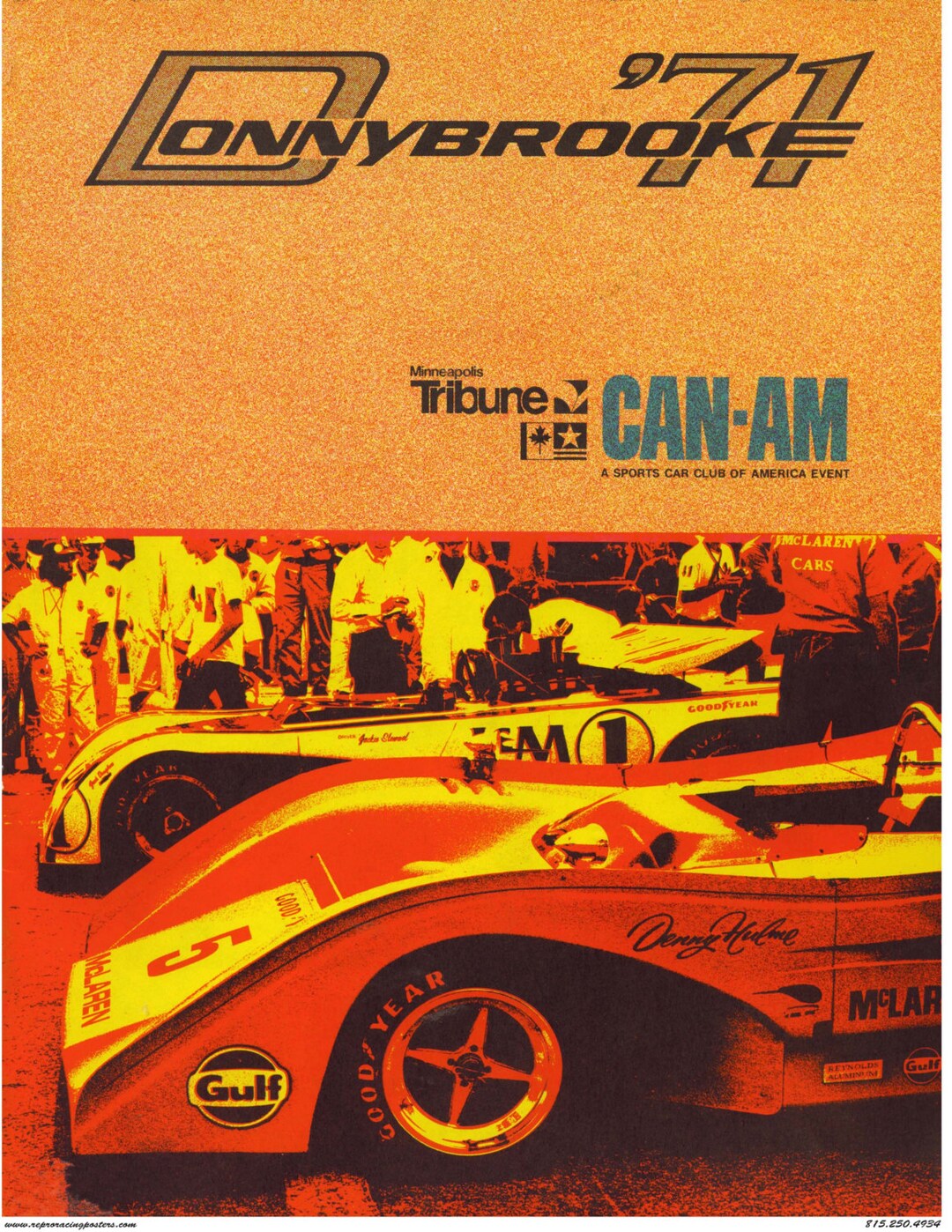 Vintage Reproduction Racing Poster 1971 Donnybrooke Can-am - Etsy