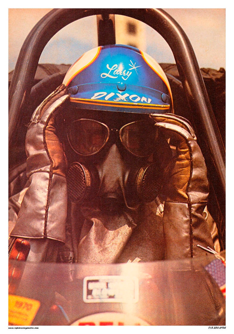 Vintage Reproduction Racing Poster Larry Dixson Top Fuel Driver NHRA - Etsy