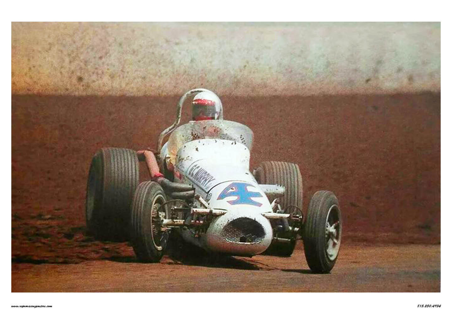 Vintage Reproduction Racing Poster George Ziggy Snider USAC Sprint Car ...