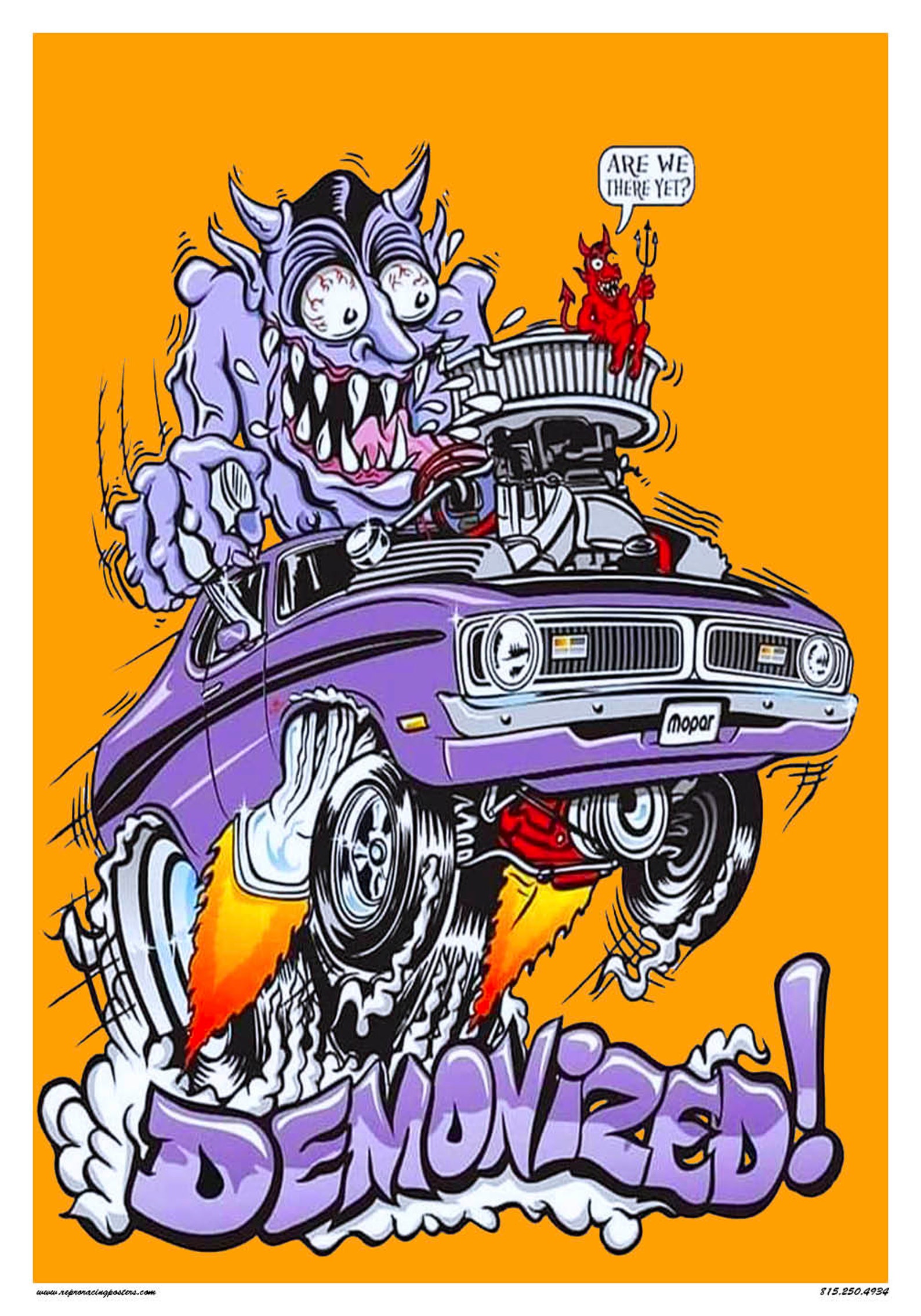 Vintage Reproduction Poster Demonized Garage Art - Etsy