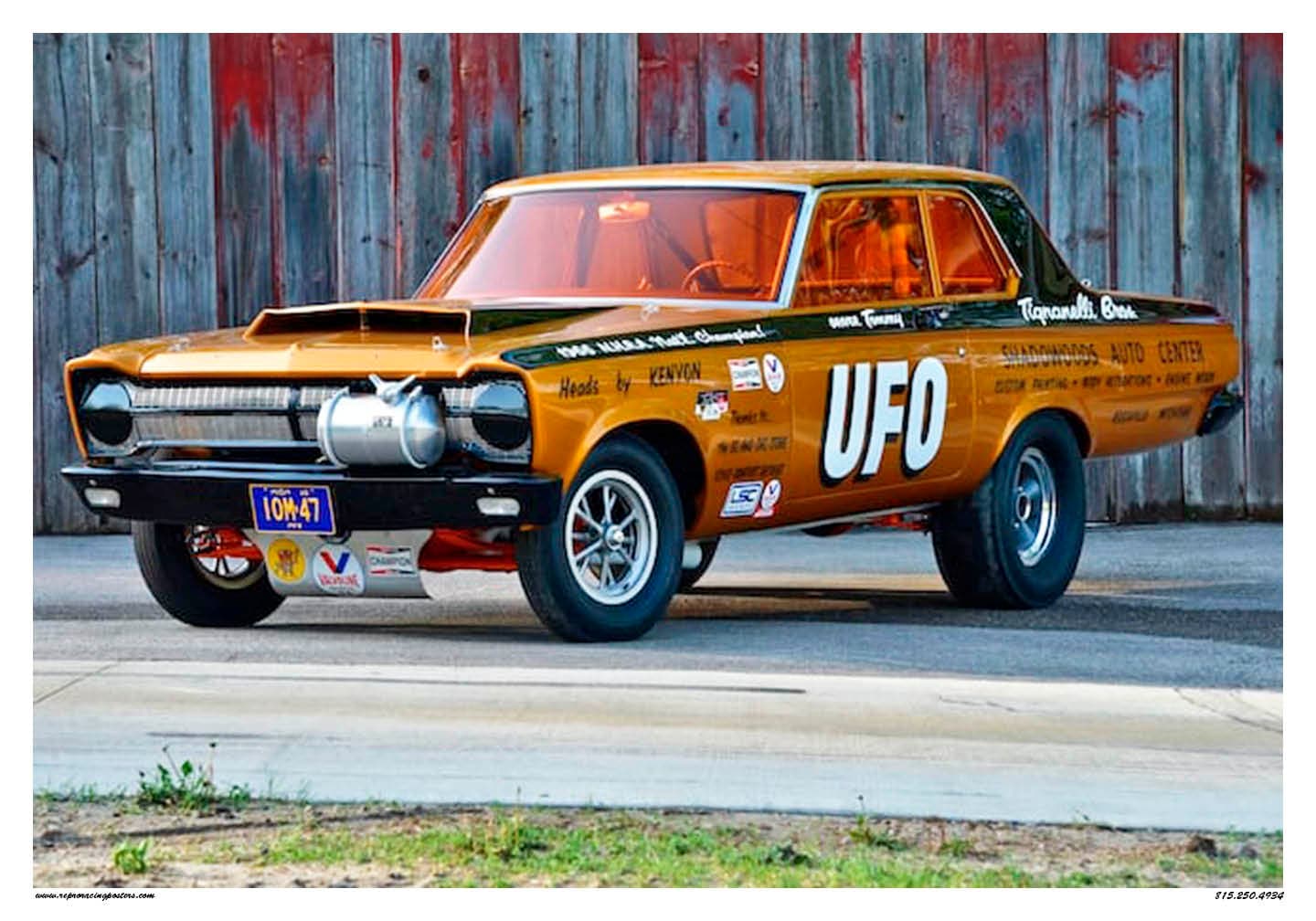 Vintage Reproduction Racing Poster UFO AWB Dodge Super Stock - Etsy