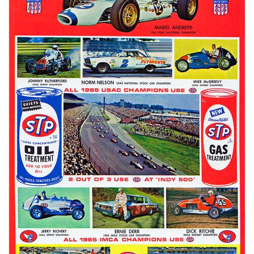 Vintage Reproduction Racing Poster Gary Bettenhausen USAC - Etsy