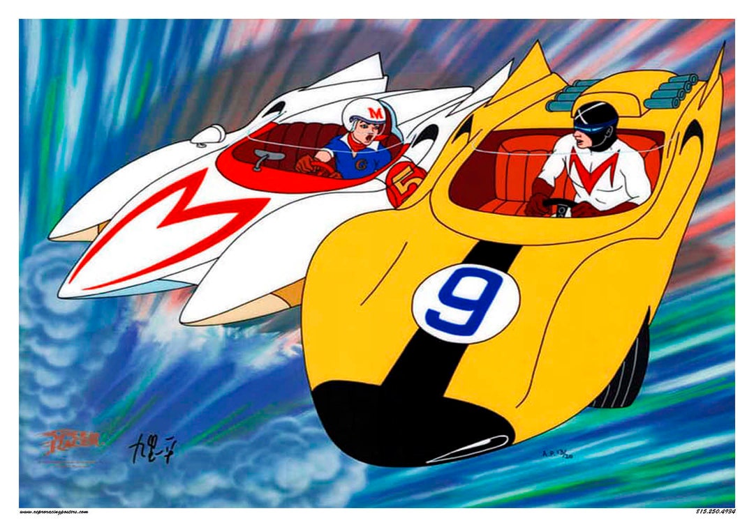 Vintage Reproduction Racing Poster Speed Racer and Racer X - Etsy