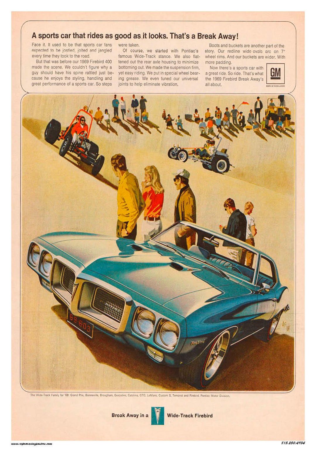 Vintage Reproduction Poster Pontiac Wide Track Firebird Muscle Car - Etsy