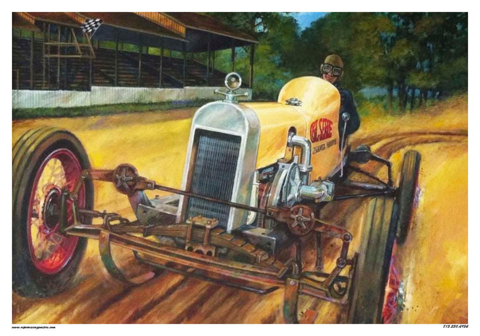 Vintage Reproduction Racing Poster Louie Meyer at Jungle Park - Etsy