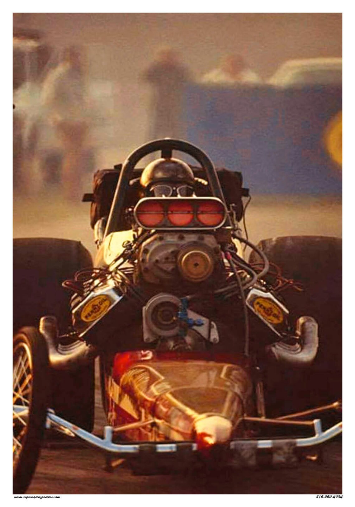 Vintage Reproduction Racing Poster Beautiful Top Fueler Sunset - Etsy