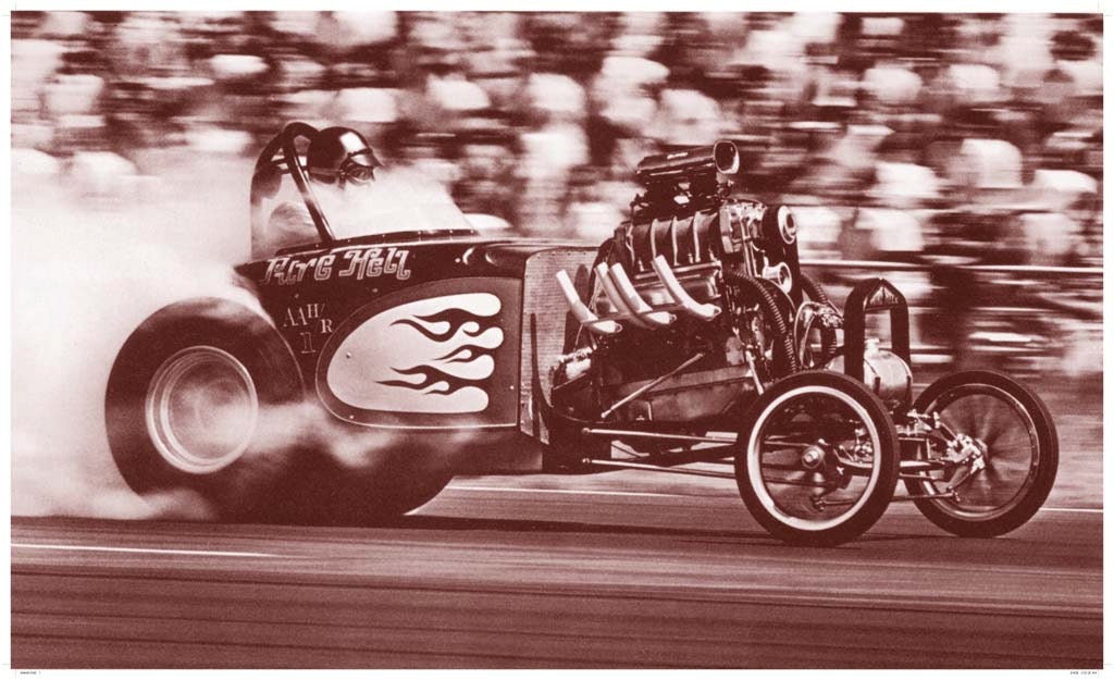Vintage Reproduction Racing Poster Pure Hell Fuel Altered Drag Racing Etsy