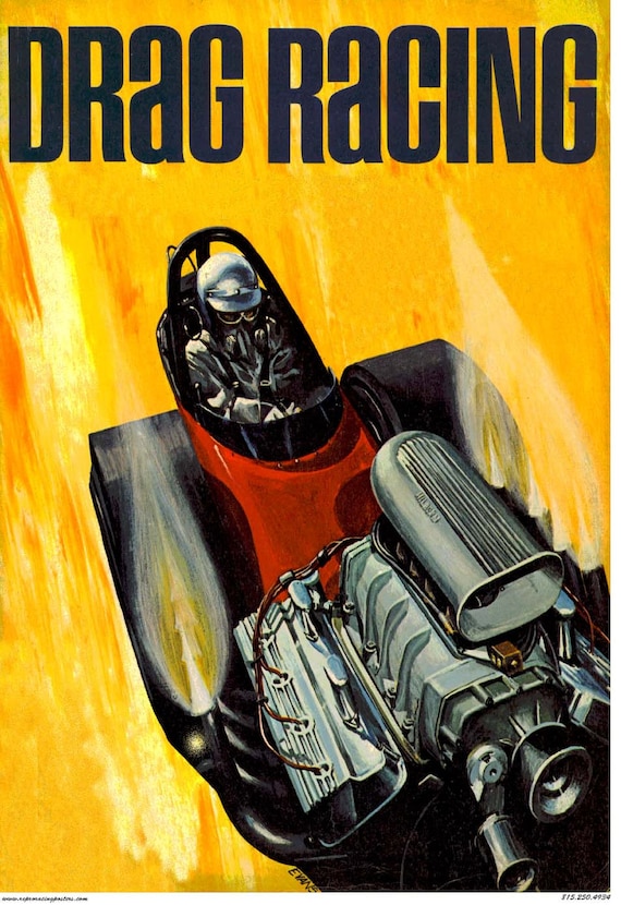 Vintage Reproduction Racing Poster Drag Racing Top Fueler - Etsy