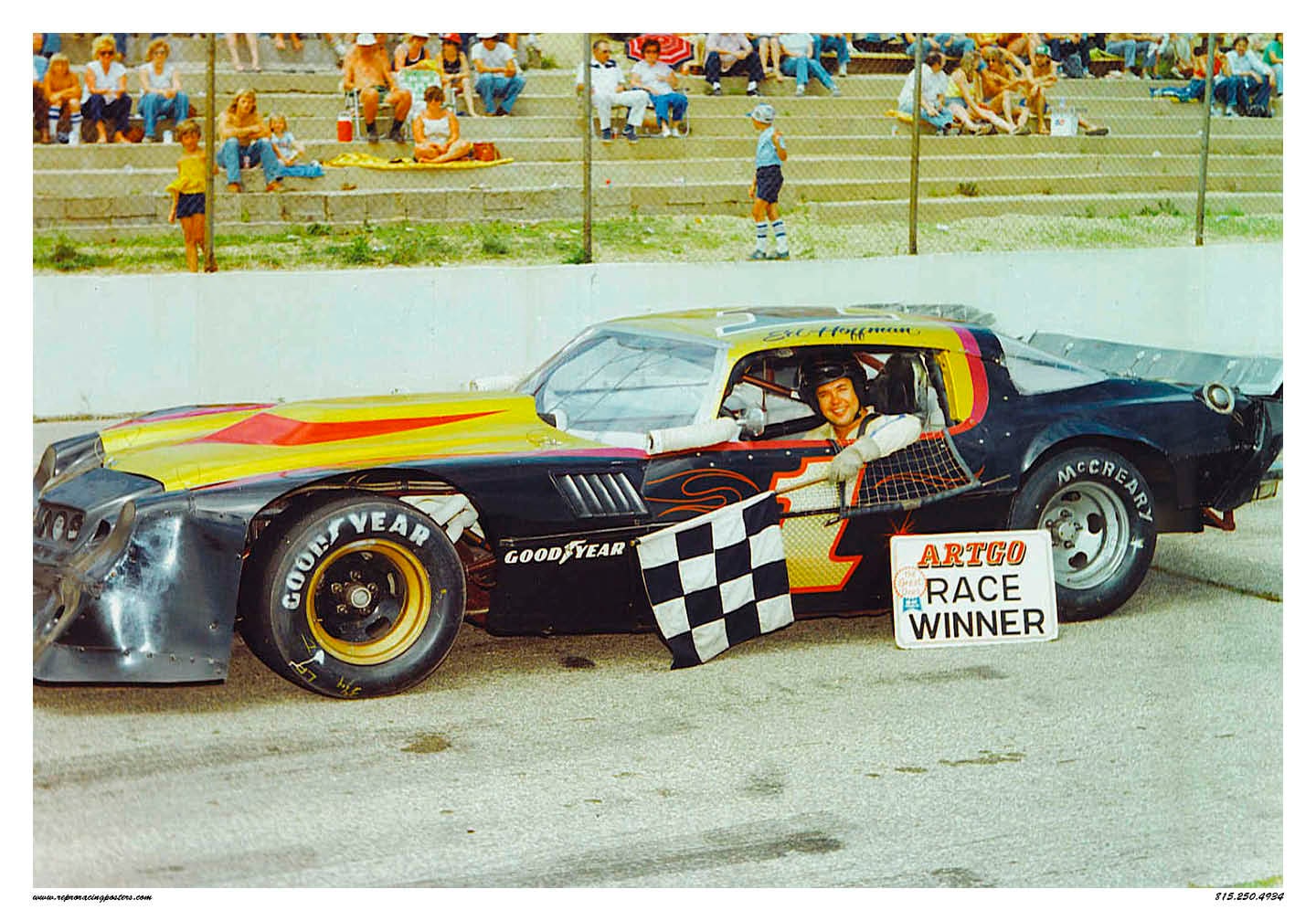 Vintage Reproduction Racing Poster Ed Hoffman ASA ARTGO Stock Racing ...