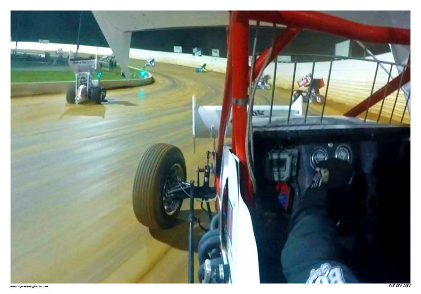 Vintage Reproduction Racing Poster Inside a Sprint Car - Etsy