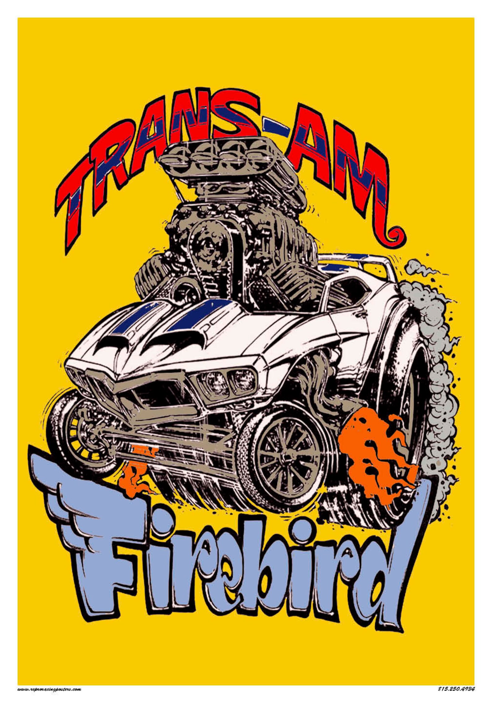 Vintage Reproduction Racing Poster Roth Firebird Trans Am Garage Art - Etsy