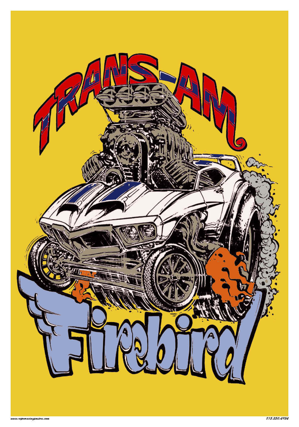 Vintage Reproduction Racing Poster Roth Firebird Trans Am Garage Art - Etsy