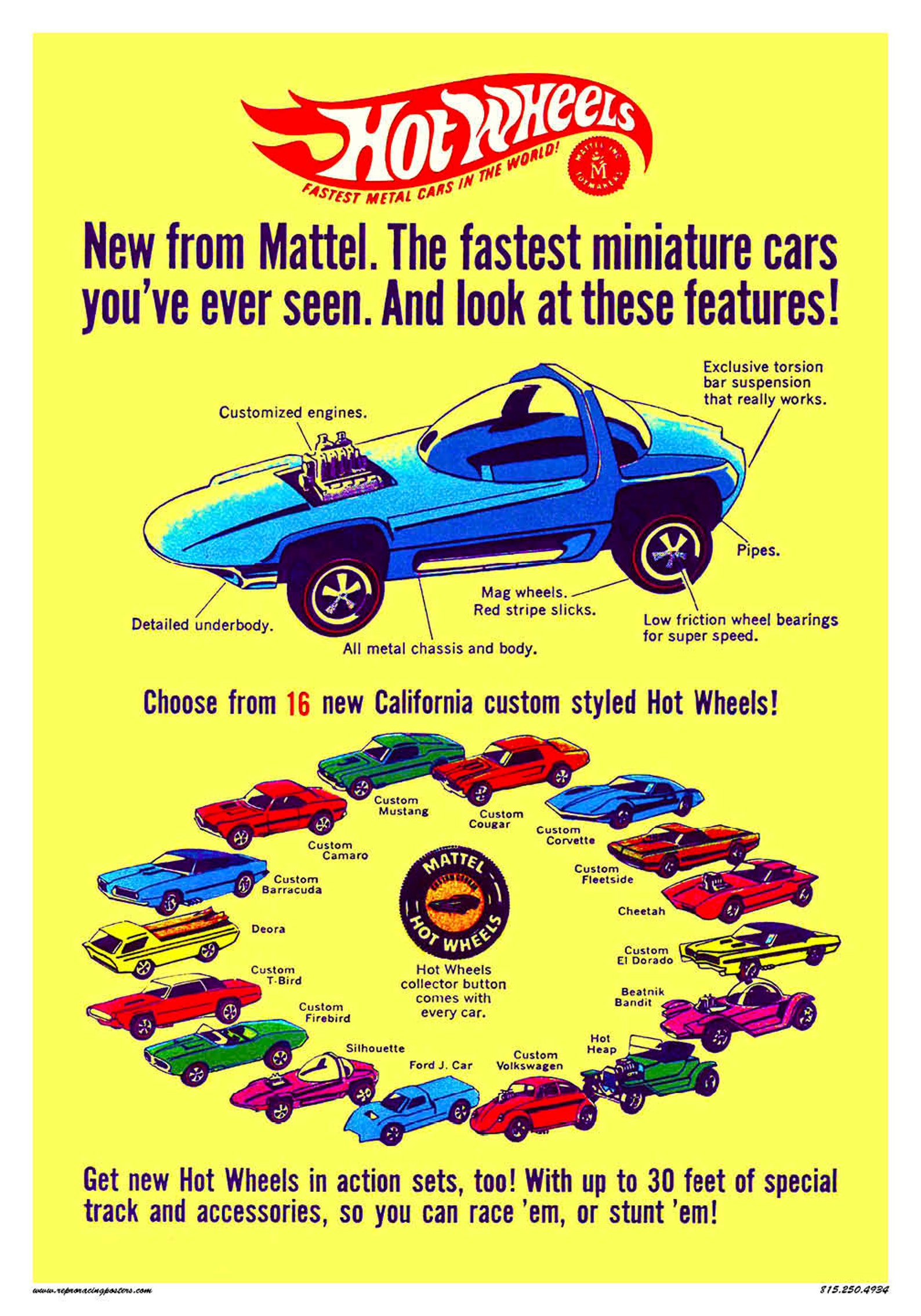 Vintage Reproduction Racing Poster Hot Wheels Color Wheel Cars - Etsy ...