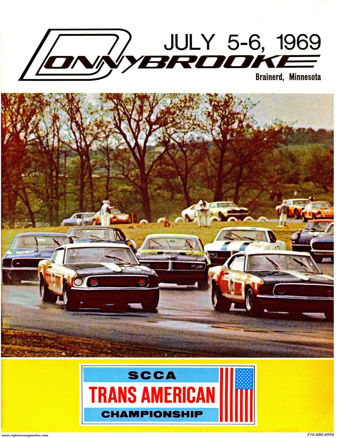 Vintage Reproduction Racing Poster 1969 Trans-am Racing Series Ford ...