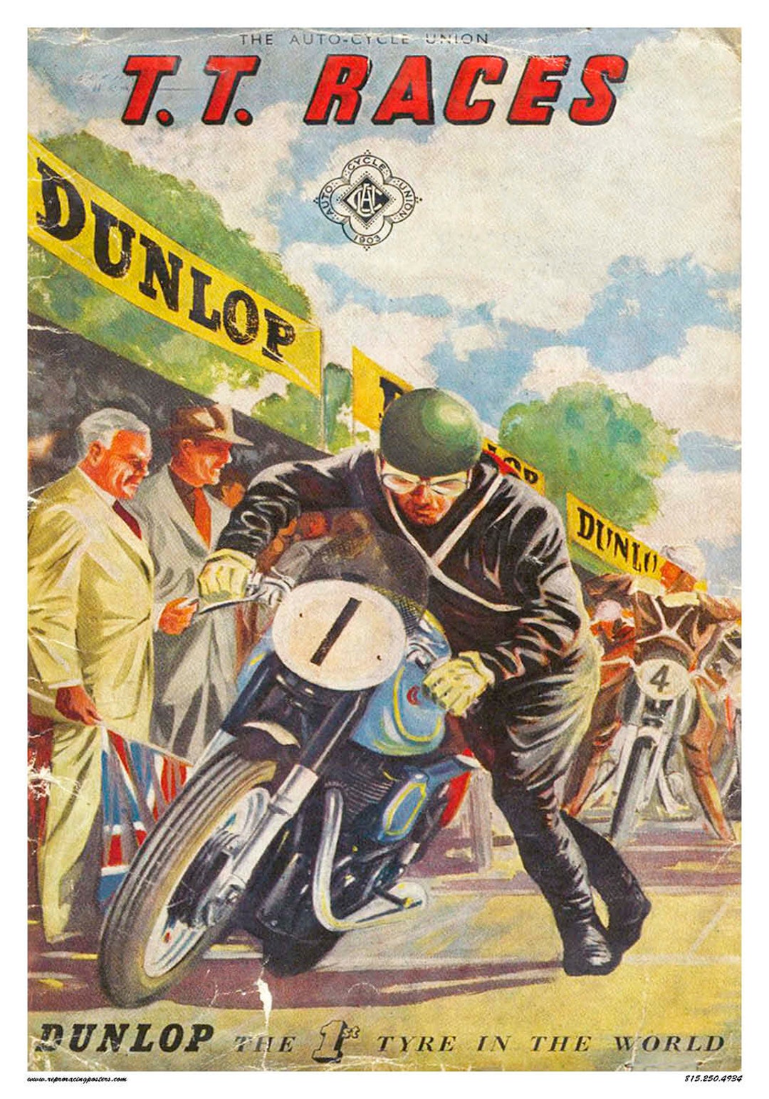 Vintage Reproduction Racing Poster 1952 Snaefel TT Motorcycle Races - Etsy