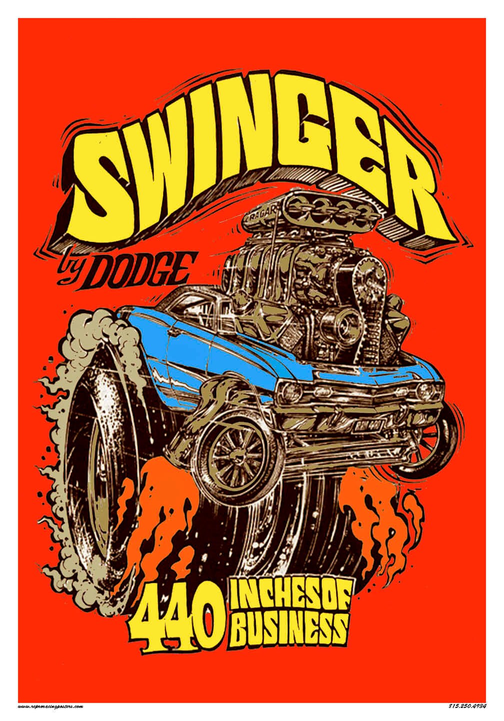 Vintage Reproduction Racing Poster Roth Dodge Swinger Garage Art - Etsy
