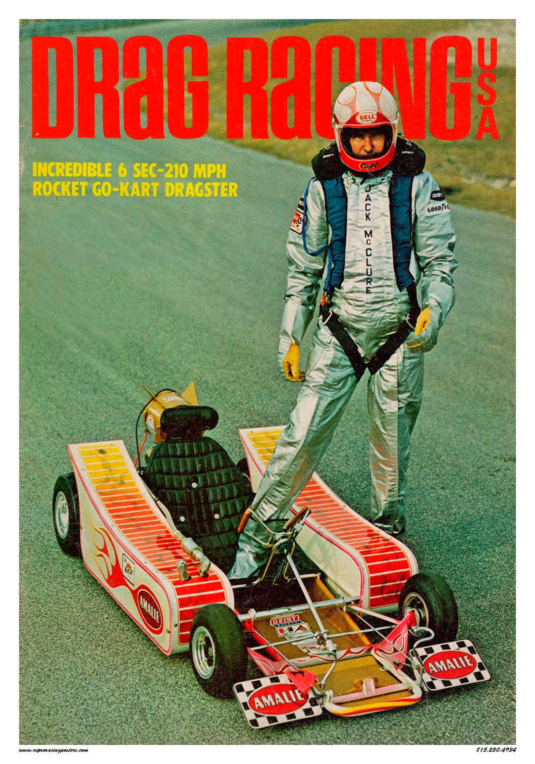Vintage Reproduction Racing Posters Drag Racing Amalie GO KART - Etsy