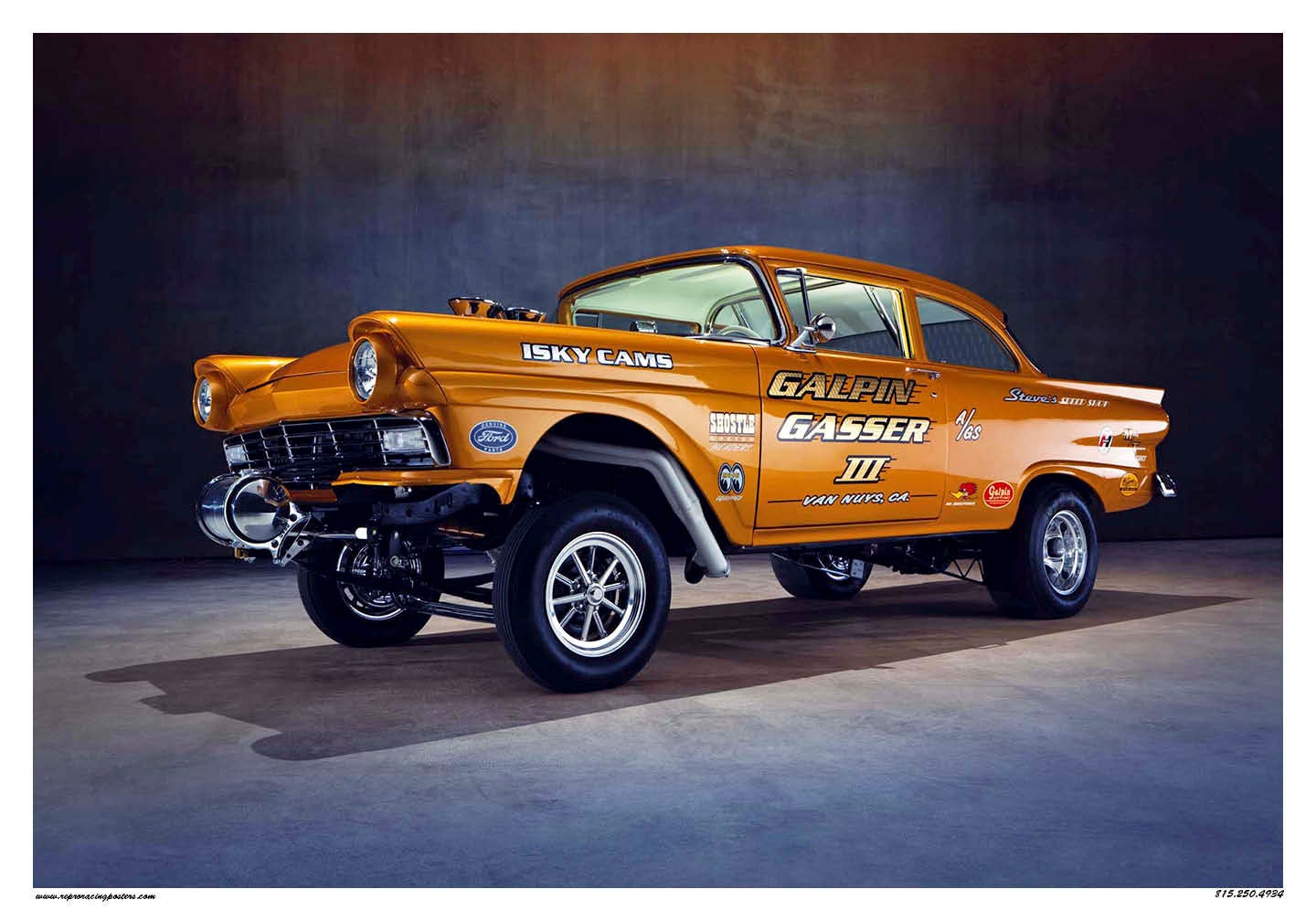 Vintage Reproduction Racing Poster Bad Ass 1955 Ford Gasser - Etsy