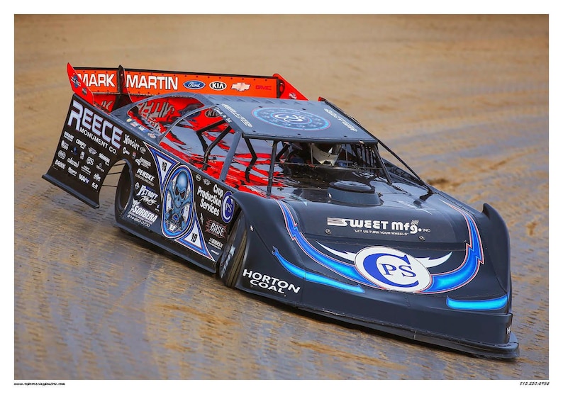Vintage Reproduction Racing Poster Scott Bloomquist Mark Martin Ford ...