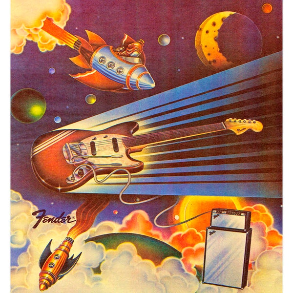 Vintage Fender Poster - Etsy