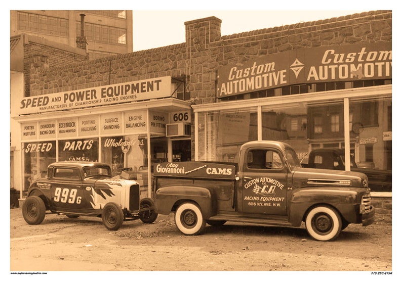 Vintage Reproduction Poster Custom Automotive Speed Shop - Etsy
