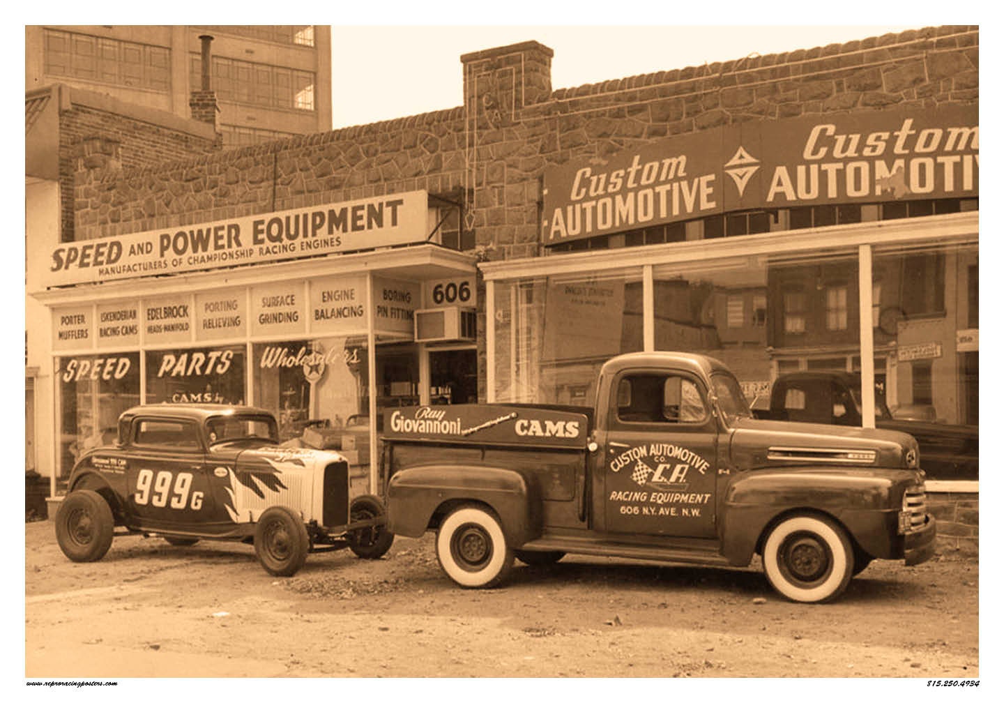 Vintage Reproduction Poster Custom Automotive Speed Shop - Etsy